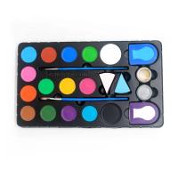 China Kids Face Paint Palette Kit with Stencil Non-Toxic Washable Party Makeup Set Safe to Sensitive Skin for sale