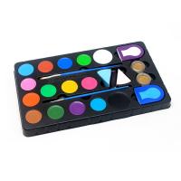 China Kids Face Paint Palette Kit with Stencil Non-Toxic Washable Party Makeup Set Safe to Sensitive Skin for sale