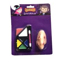 China Halloween Special Effects Face Painting Kit Co Vampire Makeup Kit with Fake Scab Blood/Teeth for sale