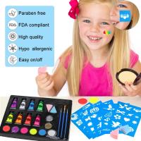 China Wholesale Glow In The Dark Art Female Body Face Painting Kit Professional with UV paint, Brushes for sale