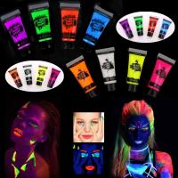 China Wholesale Glow In The Dark Art Female Body Face Painting Kit Professional with UV paint, Brushes for sale