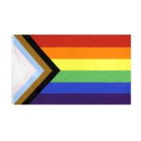 China Flag LGBT Progress Gay Pride Rainbow Banner 3*5 ft Canvas Header and Double Stitched for sale