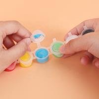 China 6 Color Pot 3ML Acrylic Paint Pigment Set for Kids Art DIY Graffiti Paint for Crafts Projects With Brush for sale