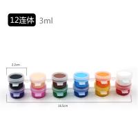 China 12 Color Acrylic Paint Pot Brush Set 3ML For Schools Clubs and Camps Essential Craft Supplies for sale