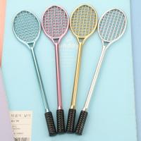 China hot seller Creative stationery lovely tennis racket modelling badminton racket neutral pen carbon pen for sale