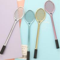China hot seller Creative stationery lovely tennis racket modelling badminton racket neutral pen carbon pen for sale