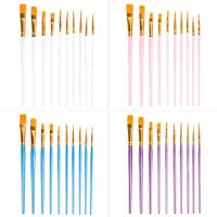 China 10 PCS Artist Body Paint Brush Set Art Supplies for Acrylic Oil Watercolor, Face Nail Art, Miniature Detailing for sale