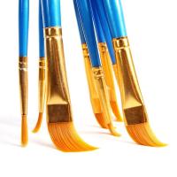 China 10 PCS Artist Body Paint Brush Set Art Supplies for Acrylic Oil Watercolor, Face Nail Art, Miniature Detailing for sale