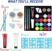 China Makeup Halloween Wholesale 16 Colors Face Paint for Cosplay, Carnivals and Stage Performance for sale