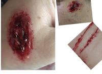 China Scab Blood Gel Fake Blood Makeup Cheap for Special Effects Halloween Stage Fake Wound Molding Scar for sale