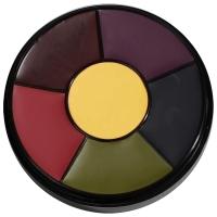 China 6 Color Bruise Wheel Special Effects Face Body Paint Oil Set SFX Zombie Makeup Kit with Sponge for sale