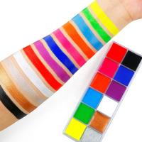 China 12 Color Neon Night Fluorescent UV Face Body Paint for Glow Black Light in Party for sale