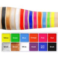China 12 Color Neon Night Fluorescent UV Face Body Paint for Glow Black Light in Party for sale