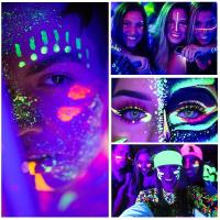 China Makeup UV Eyeliner Nude Body Art Painting Rainbow Color Face Paint Costume Halloween and Club Makeup Art Paint for sale