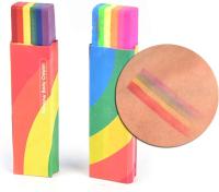 China Rainbow Fan Brush Gay Lesbian Face Body Paints Party Fancy Dress Parades Festivals-Easy Make Up Pocket Size Easy Brush Off for sale