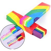 China Rainbow Fan Brush Gay Lesbian Face Body Paints Party Fancy Dress Parades Festivals-Easy Make Up Pocket Size Easy Brush Off for sale