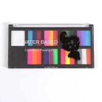 China Water Based Face Paint Split Cakes pallet Non Toxic Rainbow Bodypainting Halloween Makeup kit for sale