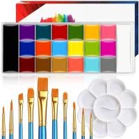 China 20 Color Non Toxic Face Body Paint Oil Set Safe Tattoo Halloween FX Party Artist Fancy Makeup Painting Kit For Kids and Adult for sale