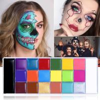 China 20 Color Face Body Paint Oil Kit Makeup Palette Large Black White Face Painting Pan Halloween Cosplay SFX Makeup Kit for sale