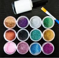 China Face Glitter Makeup Set for Kids Body Hair Christmas Gift with Tattoo templates Brushes Quick Dry Glitter for sale