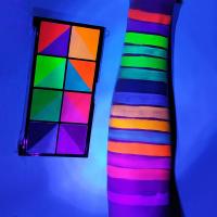 China Wholesale Glow In The Dark Fluorescent Face Paint Halloween Makeup Palettes for Children Party for sale