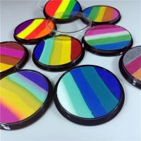 China 20g SFX Makeup Water Activated Face Paint Eyeliner Neon Colored Body Art Supplies Rainbow Split Cake for sale