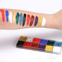 China 12 Body Color Oil Makeup Face Paint 90g for Adults Kids Christmas Halloween Makeup /Cosplay /Art/Parties for sale