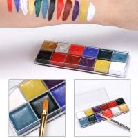 China 12 Body Color Oil Makeup Face Paint 90g for Adults Kids Christmas Halloween Makeup /Cosplay /Art/Parties for sale