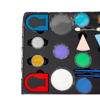 China Boys Girls Toy Body Painting Supplies with Face Paint Stencil 8 Color Including Gold Silver Glitter Hair Chalk Unique Gift for sale