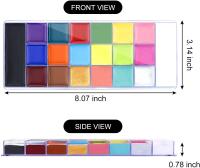 China 20 Color SFX Halloween Face Body Paint Makeup Palette with 10 Brushes 5 Stencils for Kids Adults Party Carnival for sale