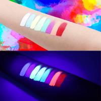 China 8 Color Glow In The Dark Makeup UV Face Paint Blacklight Reactive Fluorescent Painting for sale