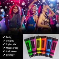 China Blacklight Face Paint Glow in the Dark  Reactive Fluorescent Body Paint Non-Toxic for sale