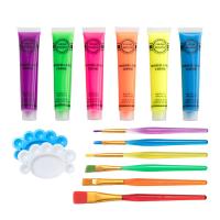 China 6color/8color Uv Face Paint Neon Makeup Glow In The Dark Blacklight Fluorescent paint for sale