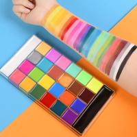 China 26 Color Kid Halloween Joker Face Paint Makeup Profession with 10 brushes 5 stencils for sale