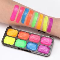 China UV Skin Harmless Colorful Body Face Paint Black Light Painting Kit Water Based Makeup for Kids Adults for sale