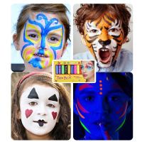 China 12 Color UV Glow In The Dark Kids Face Paint Pen Crayons for Halloween Christmas Makeup party for sale