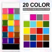 China Face Painting Kit Oil Palette 20 Color + 10Pcs Brushes with 5 Stencils for sale