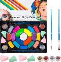 China Halloween Makeup Face Painting Kit with Custom Packing Stencils, Hair Chalks, Tattoo Stickers for sale