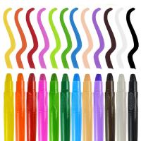 China 12 pcs face paint rotate crayon sets halloween gift party oil face paint set Twist Up Temporary Body Painting Skin Easy Washable for sale