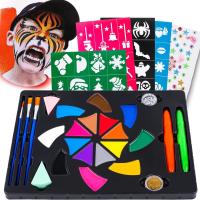 China Muliti Color Hallowmas face paint kit kids face paint kit Rainbow face paint palette for sale