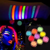 China Face UV paint palette Kit Washable Fluorescent Neon face and body paints for Kid glow in the dark UV Neon face paint for sale