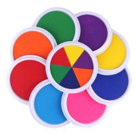China Non Toxic Washable Color Paint Pigment Stamps Ink Pad Finger Palm Ink pad for Kids Education Drawing Toys for sale