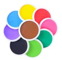 China Non Toxic Washable Color Paint Pigment Stamps Ink Pad Finger Palm Ink pad for Kids Education Drawing Toys for sale