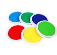 China Non Toxic Washable Color Paint Pigment Stamps Ink Pad Finger Palm Ink pad for Kids Education Drawing Toys for sale