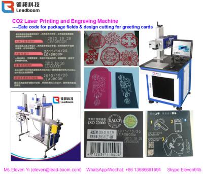 China Air Cooling CO2 Laser Engraving Machine 60W For Food Package / Plastic Paper for sale