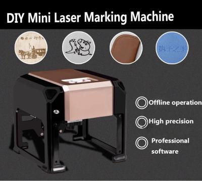 China Mini 3W DIY CO2 Laser Engraving Machine / Portable Desktop Laser Engraver For Wood / Paper / Leather for sale