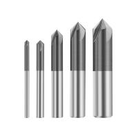 China Carbide Chamfering End Mill 4 Flute 90 Degree with TISCIN Coating for Precision Deburring for sale