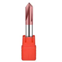 China Carbide Chamfering End Mill 4 Flute 90 Degree with TISCIN Coating for Precision Deburring for sale
