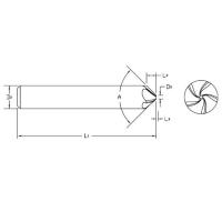 China 5 Flute Carbide Chamfering End Mill 90 Degree CNC Milling Cutter 10mm Shank for sale