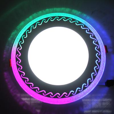 China Simple Double Color Commercial Led Ceiling Panel Light With Aluminum Housing for sale